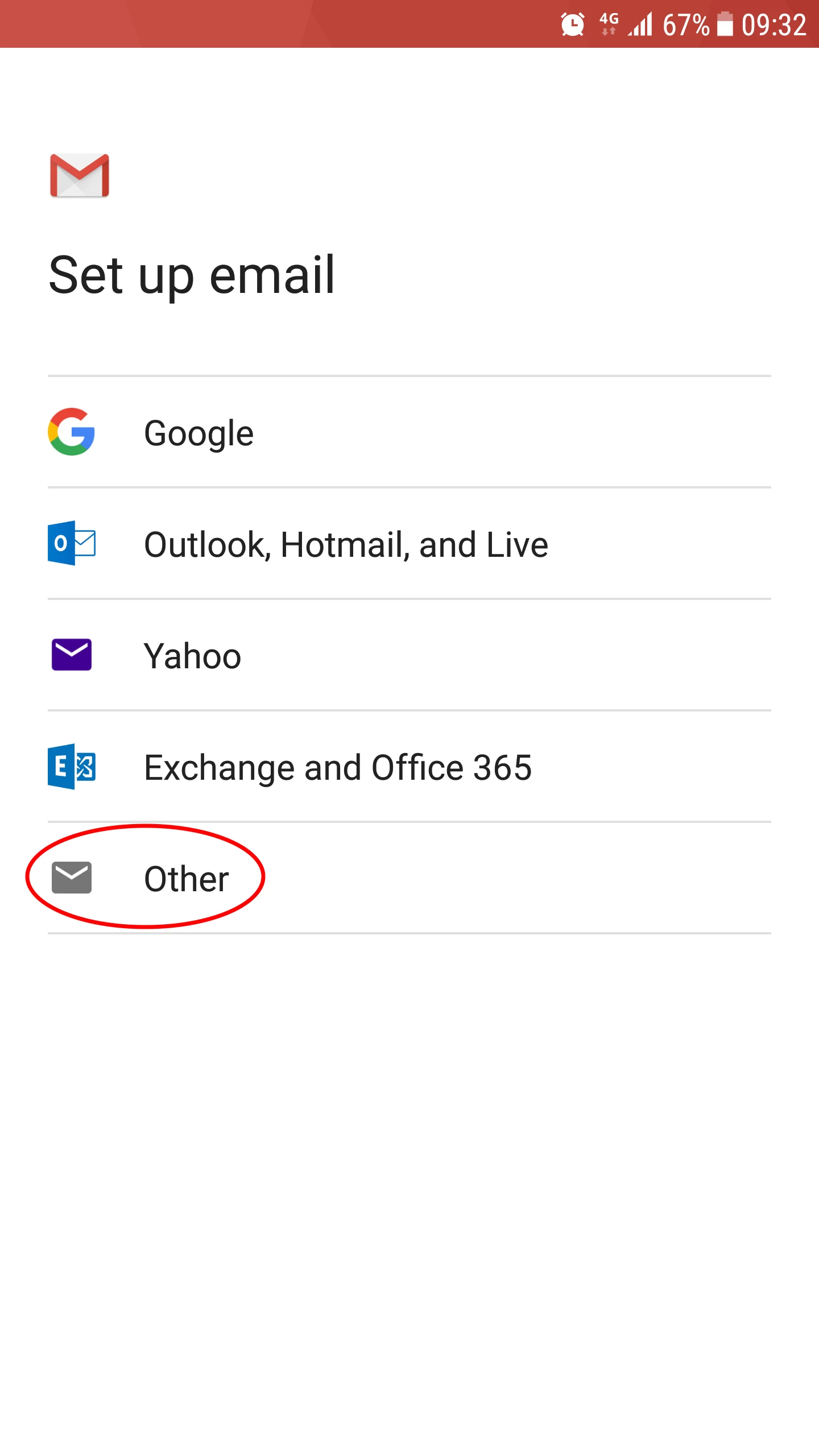 Automatic configuration of an email inbox in Gmail on Android | Hostico