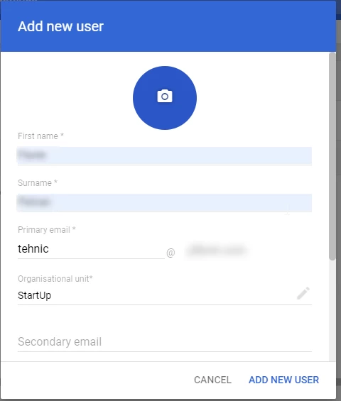 Adding users in G Suite and creating an email account | Hostico